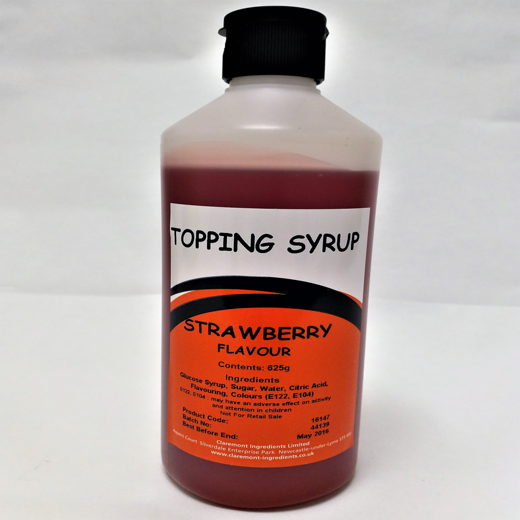Strawberry Bottle Topping Syrup - Ice Cream Supply wholesale from D ...